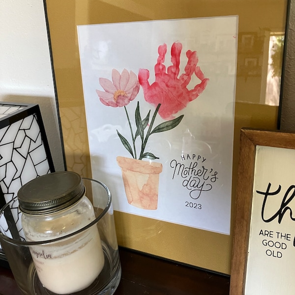Mothers Day Handprint Art, Printable | Craft or Activity for Baby ...