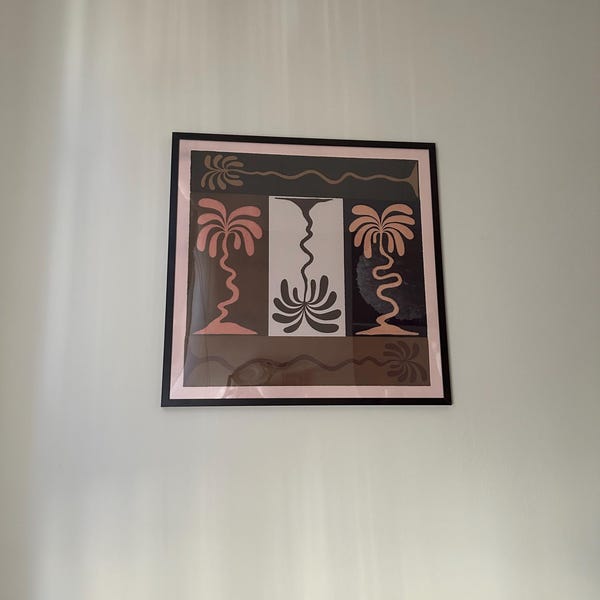 Palm Tree Print, Palm Trees Abstract Wall Art Neutral, Coastal Gallery ...