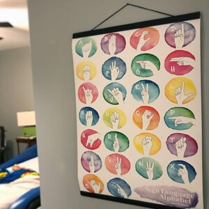 Sign Language Colors Wall Decor Poster - Etsy