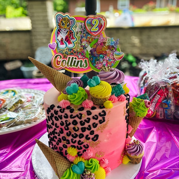 Lisa Frank Birthday Cake Topper, 90s Birthday Cake Topper, 90s ...