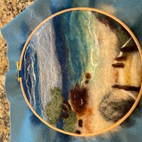 Sheep Felted Painting Kit Landscape Picture Needlepoint - Etsy Canada