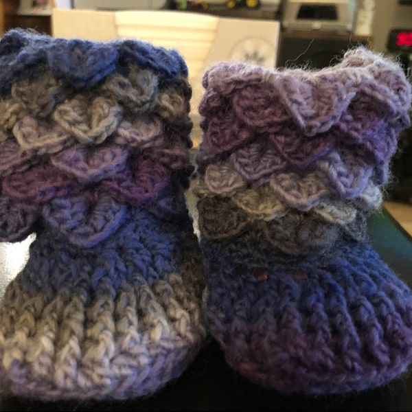 CROCHET PATTERN: Crocodile Stitch Booties (baby Sizes) - Permission to ...