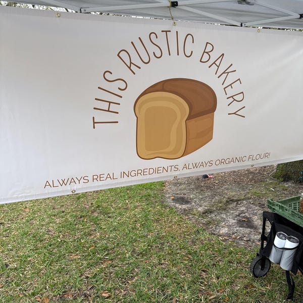 Custom 8x8 Tent Craft Show Package, Front 1x7 Banner, Back 2.5x6 Sign ...
