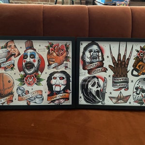 Horror Tattoo Flash Art Print - Etsy