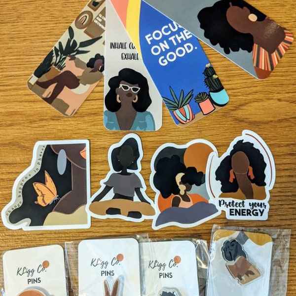 4 Bookmark Mystery Pack | African American Gifts | Bookish| Book Club ...