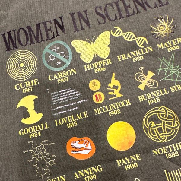 Retro Women in Science T-shirt Gift for Science Teacher Vintage Science ...