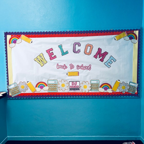 Back to School Bulletin Board With Fun Back to School Activity - Etsy