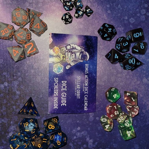 Bonus Action Dice Calendar - 4th Edition Dice Advent Calendar - Etsy