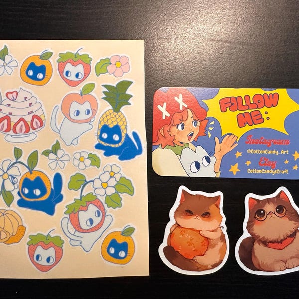 Cute Trinket/character Aesthetic Sticker Sheets - Etsy