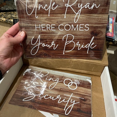 Ring Bearer Wedding Sign Ring Security Funny Ring Bearer Sign Flower ...