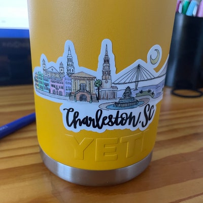 Charleston South Carolina Skyline Sticker - Etsy