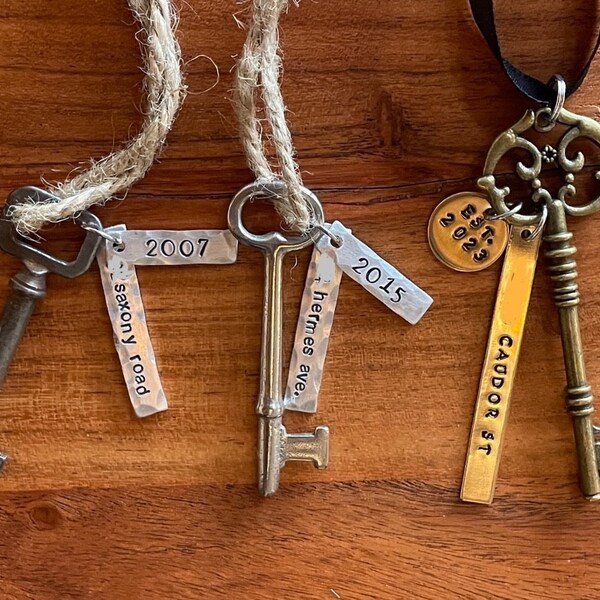 Personalized New Home Ornament/key Ornament / First Home Skeleton Key ...