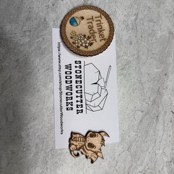 Trinket Trader Badge Pin (small) - Etsy