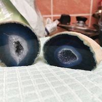 Blue Agate Geode, Brazilian Agate Geode, Geode, Crystal, Blue, Natural ...