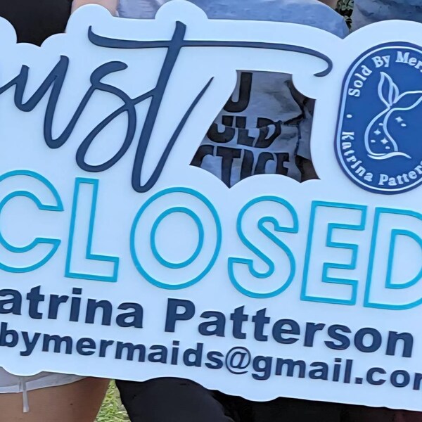 Just Closed Real Estate Photo Prop and Sign for Realtors, Social Media ...