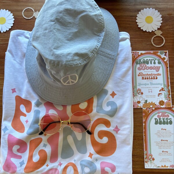 Groovy & Boozy Bachelorette Weekend Invitation and Itinerary Groovy ...