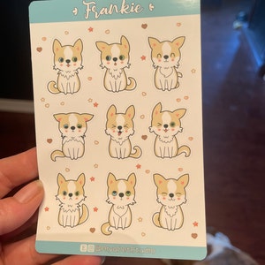 Silly Pomsky Sticker Sheet Cute Chibi Kawaii Dog Stickers, Digital Art ...