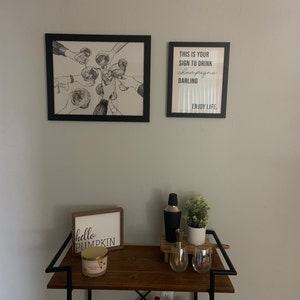 Cheers Print Bar Cart Wall Decor Cheers Sign Cheers | Etsy