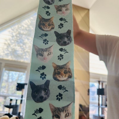 Custom Cat Socks, Personalized Pet Photo Socks, Father's Day Gift, Cat ...