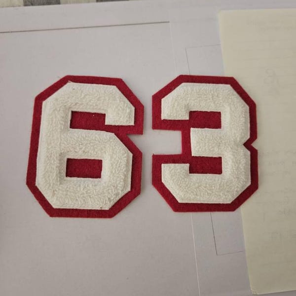 Vintage Chenille Letterman Numbers Vintage Chenille Sew on Numbers ...