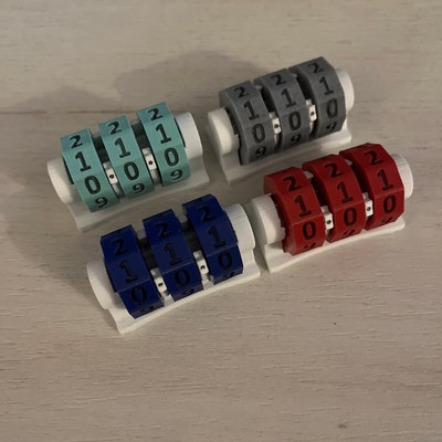 Compact Point Counter 3 Wheels for Board Games, Role Playing Games ...