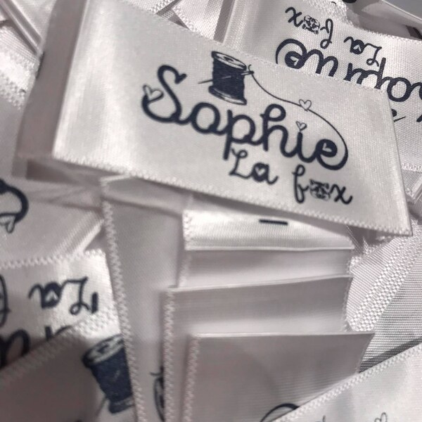 500 Customized Woven Clothing Labels: Garment Brand Logo Tags - Etsy