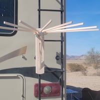 Wall Mount Clothes Drying Rack, Wooden Ladder Mount Holds 250 Lbs Amish ...