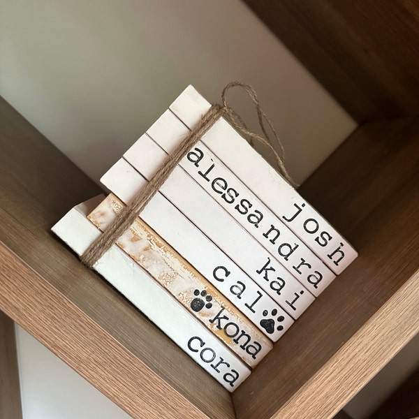 Personalized Stamped Books With Family Names, Books With Names ...