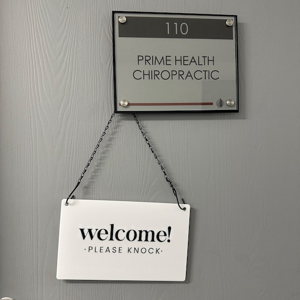 Arched QR Code Social Media Sign - 6x7.75" Scannable Table Desk Signage ...