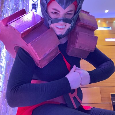 Red Riot Mask and Buckle Accessory Cosplay Pattern PDF/DXF - Etsy