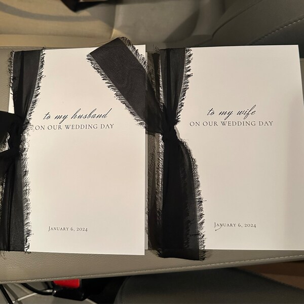 Handmade Paper Vow Books Set of 2 His and Hers Personalized Vow Books ...