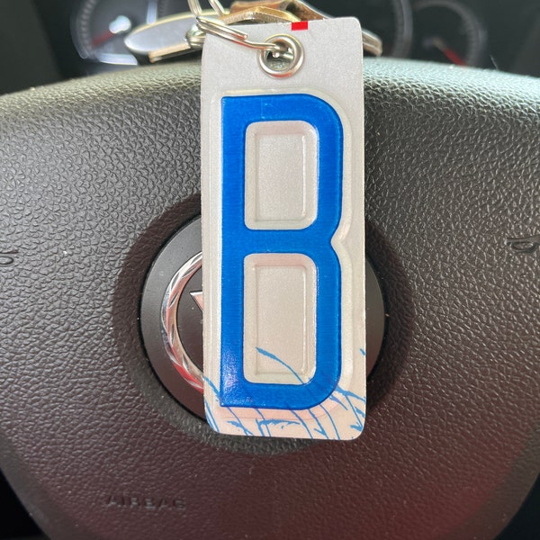 Keychain-keychains-license Plate Key Chain-letters-initials-gift-custom ...