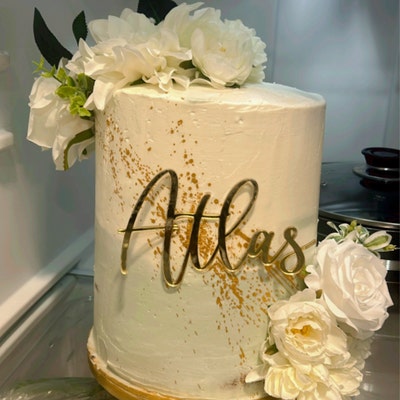 Cake Charm Custom Acrylic Name Plate Baby Shower Cake Decor Cake ...