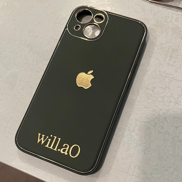 Custom Embossed Phone Case - Personalized Leather Case for iPhone 16 ...