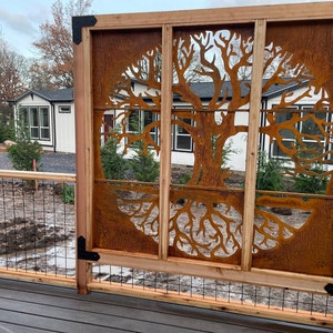 Tree of Life Metal Privacy Screen Set of 3, Large Home & Garden Décor ...