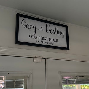 Our Forever Home Sign Coordinates Names & Est Date New Home - Etsy