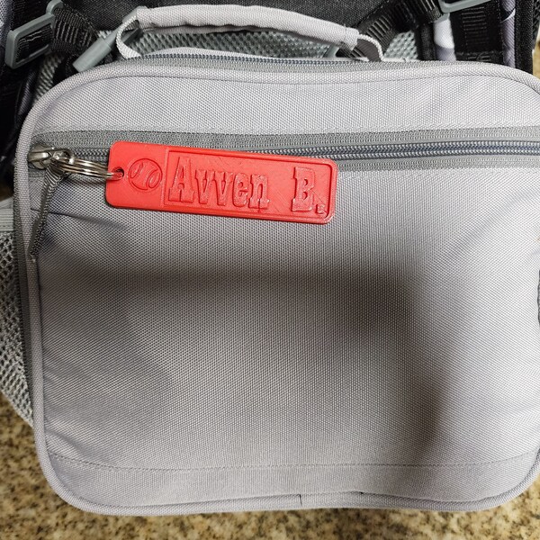 Personalized 3D Printed Keychain, Luggage Tag, Kid's Backpack Tag With ...