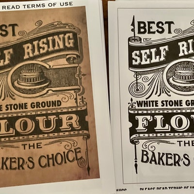 Vintage Kitchen Baking Labels, Prim Primitive Digital Download ...