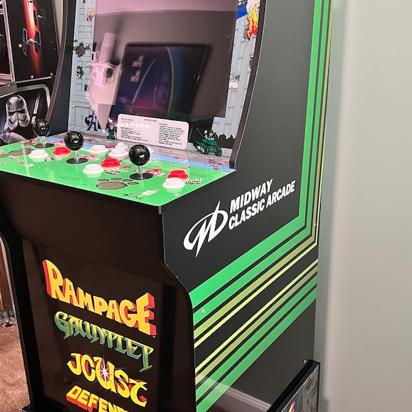 Rampage Arcade 1up Cabinet Riser Graphics Decals Stickers - Etsy