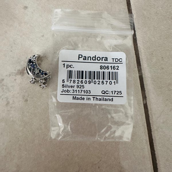 Pandora Charm, Pandora Silver Blue Butterfly & Quote Double Dangle ...