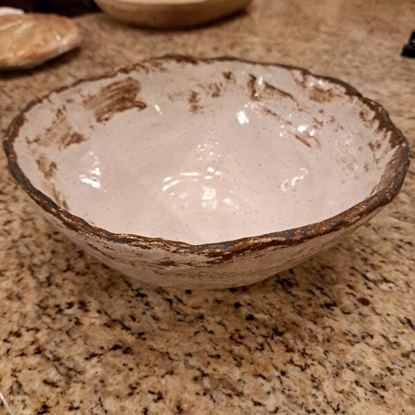 Ceramic Bowl, Handmade Bowl, Rustic Bowl, Farmhouse Stoneware, Handmade ...