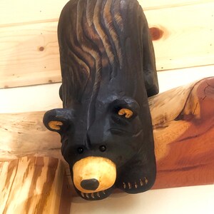 Chainsaw Carved Rail Bear - Etsy