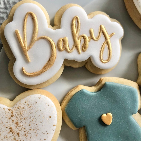 Baby Embosser & Cookie Cutter Combo Acrylic Fondant Stamp, Embosser for ...