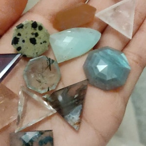 Blue Lolite Moonstone Quartz Gemstones, Pentagon Shape Gemstones ...