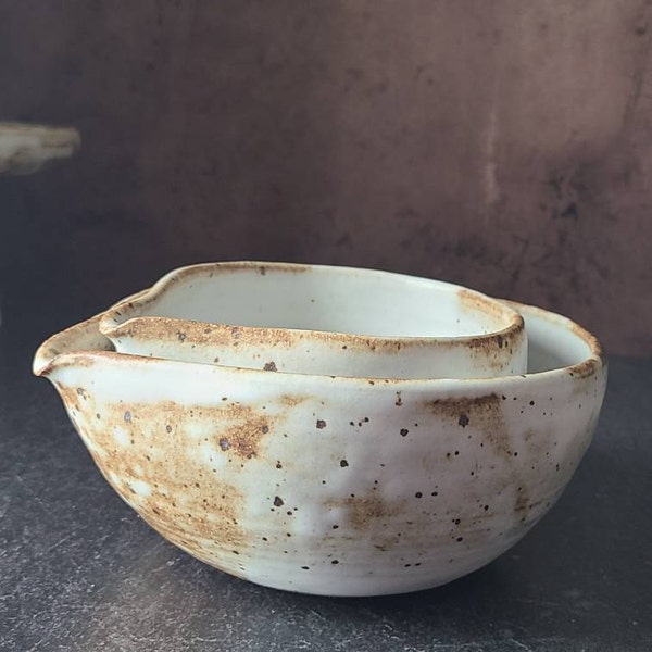Irregular Stoneware Speckled Moon Jar - Etsy
