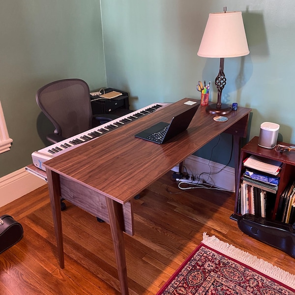 Music STUDIO DESK, Custom Sound Recording Table, Wood Furniture, Oak ...