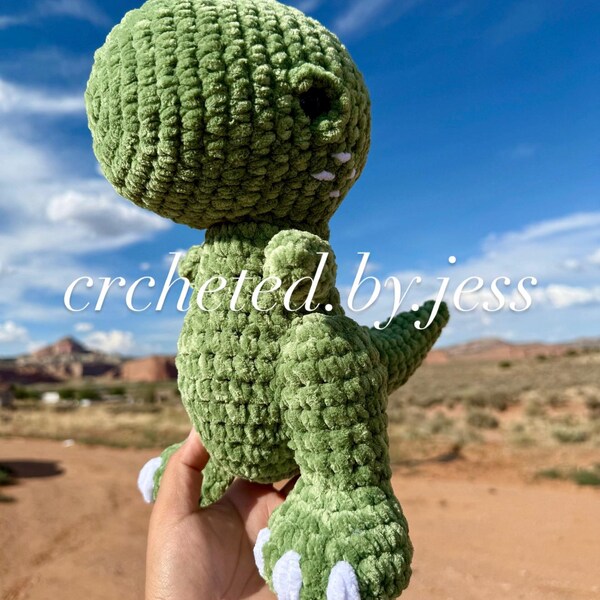 PATTERN: Troy the T-rex - Crochet Tyrannosaurus Rex Pattern - Amigurumi Plush Dinosaur Pattern ...