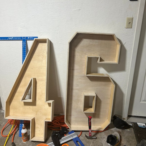 4ft Build Marquee Letters (A-Z & 0-9) Extra Wide Version - DIY Wood ...