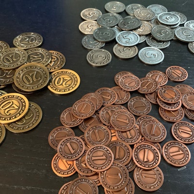 Generic Metal Coins for Board Games 50 Pcs - Etsy
