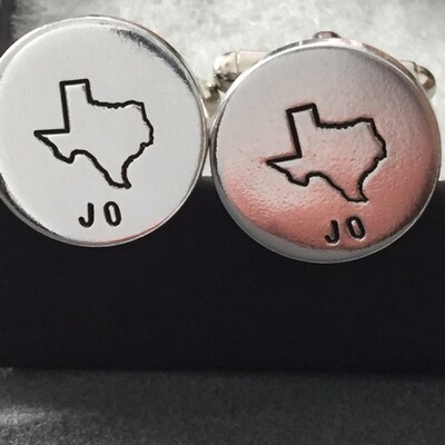 Texas Cufflinks State Cuff Links Personalized Texas - Etsy